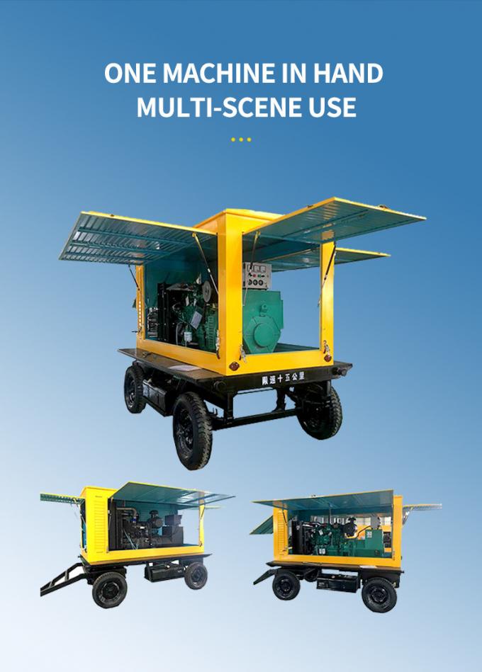 100KW Mobile Diesel Generator 3 Phase Air Cooled Electric