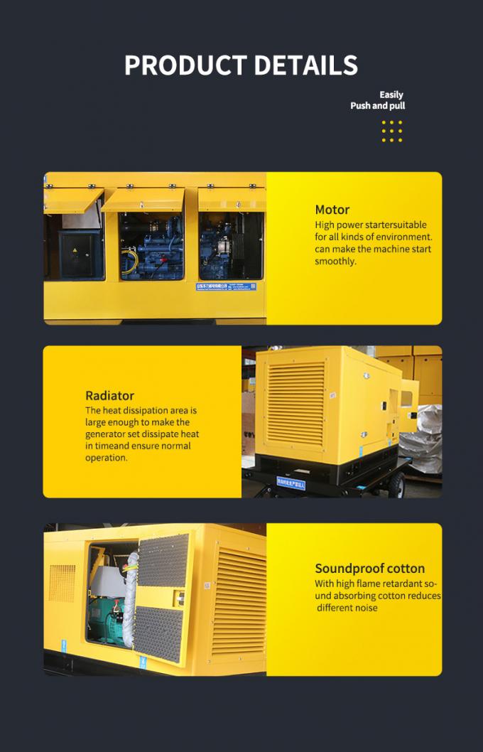 Yellow Silent RICARDO Diesel Generator 25KVA 30KVA 20KW For Marine